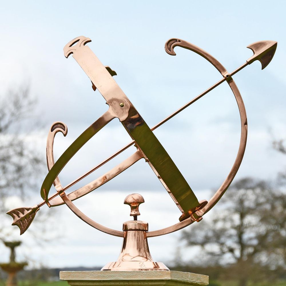 Polished Copper Armillary - 44cm | Black Country Metalworks