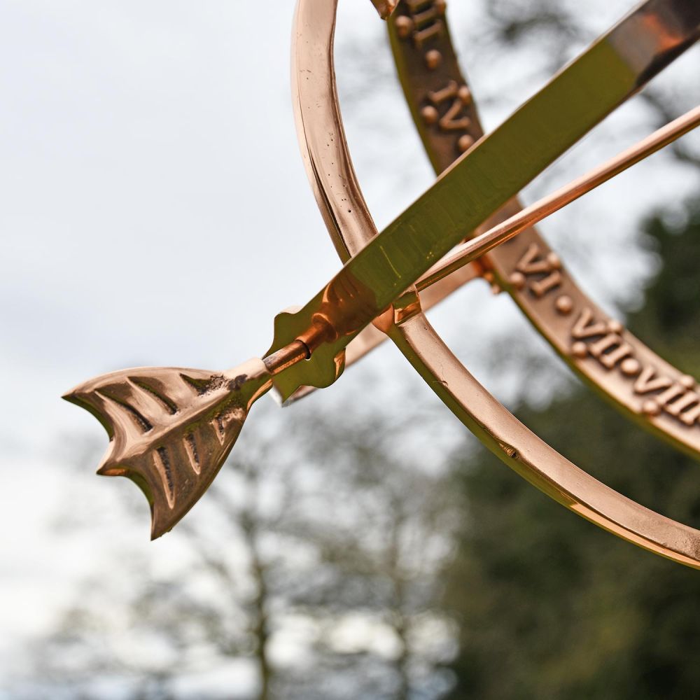 Polished Copper Armillary - 44cm | Black Country Metalworks