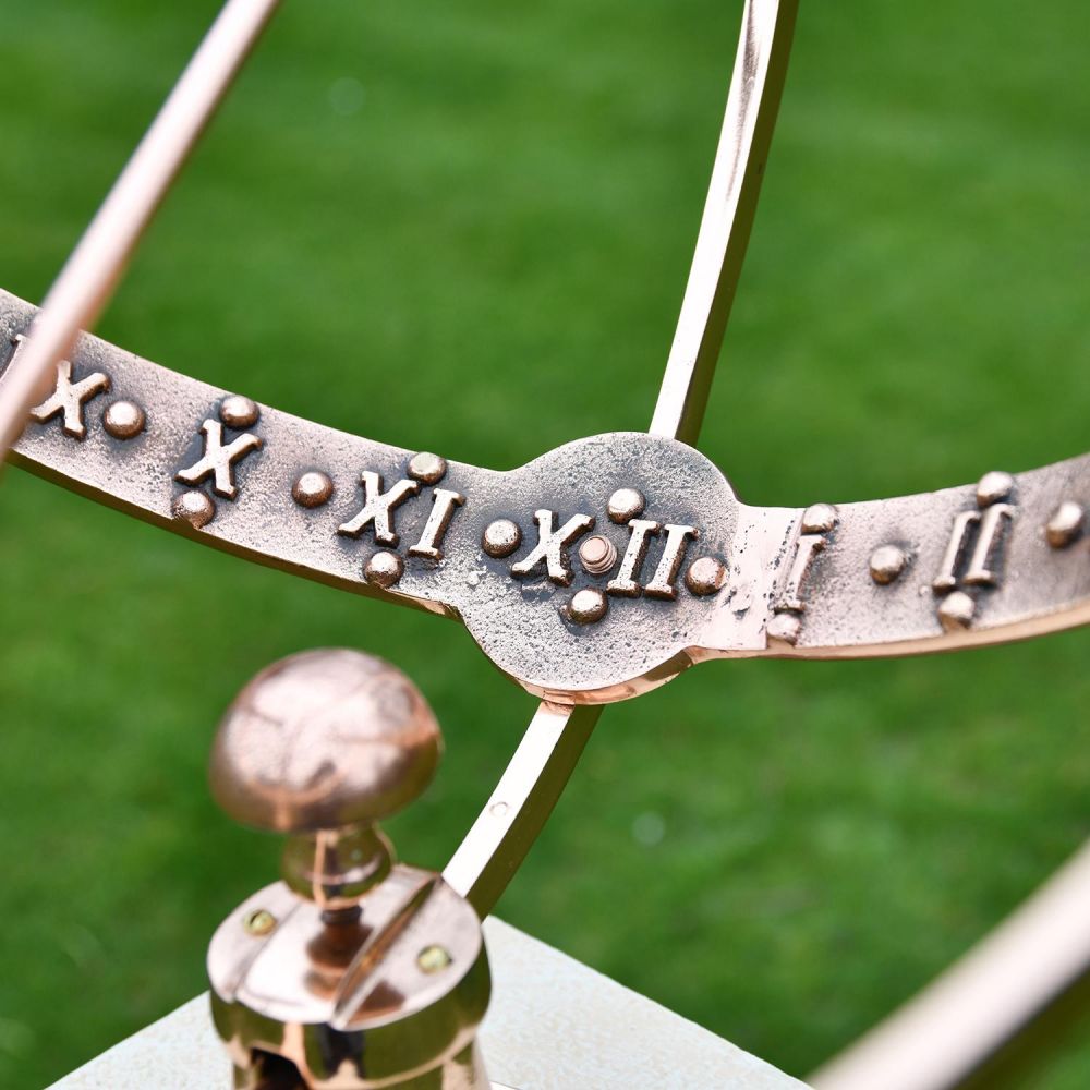 Polished Copper Armillary - 44cm | Black Country Metalworks