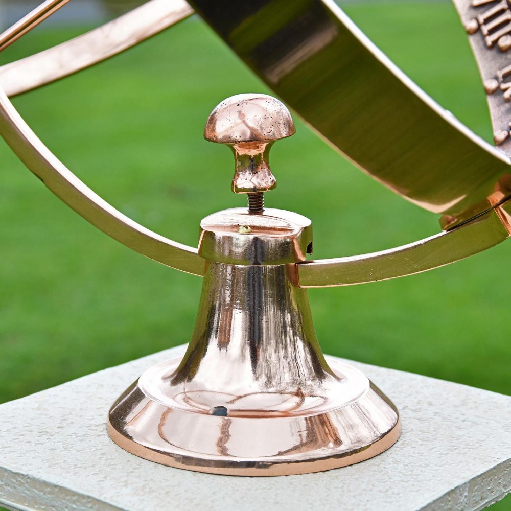 Polished Copper Armillary - 44cm | Black Country Metalworks