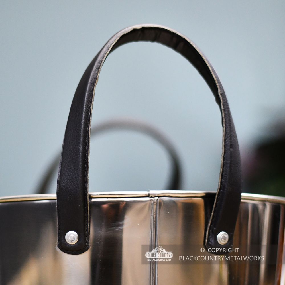 Large Polished Steel "Tree of Life" Log Bucket | Black Country Metalworks