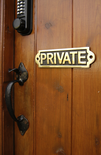 Solid brass Private sign | Black Country Metalworks