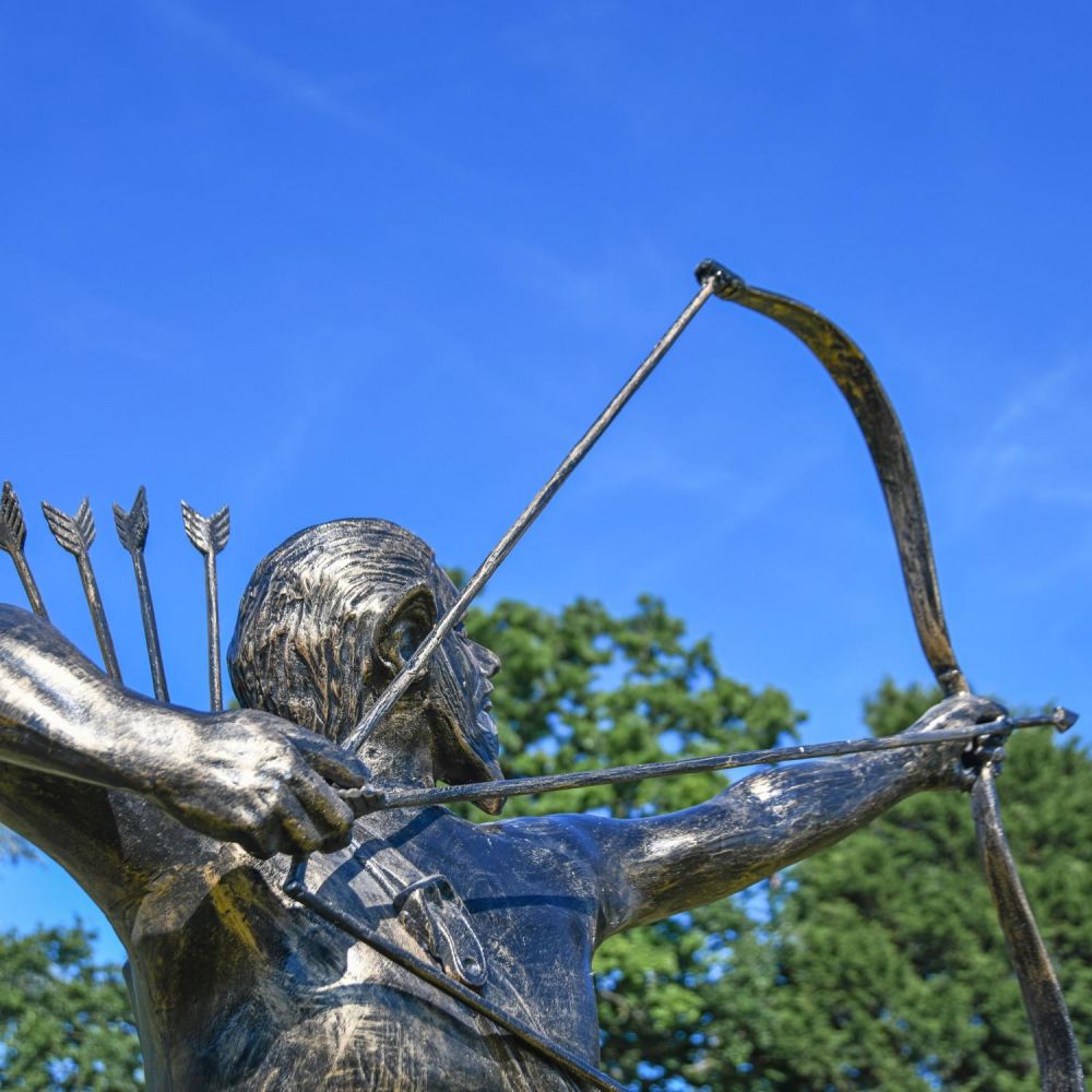 Recycled Cast Aluminium Brushed Gold "Archer" Centaur Sculpture | Black ...