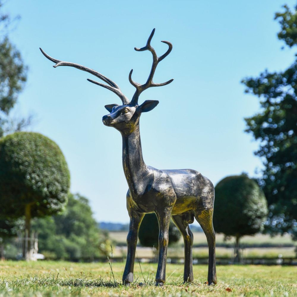 Deer Sculptures | Stag & Doe Statues | Life Size | Black Country Metalworks