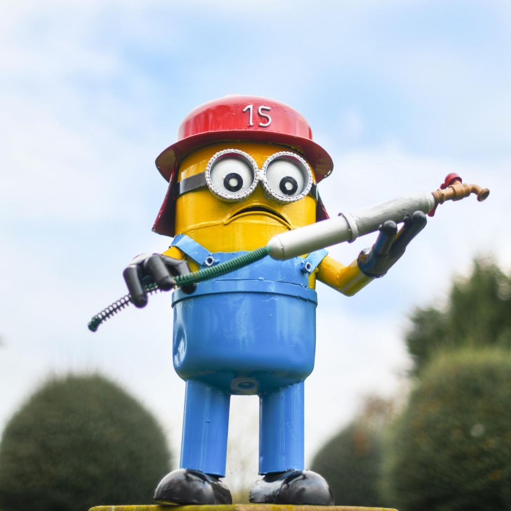 Recycled Metal "Feeble Fireman" Henchman Sculpture | Black Country ...