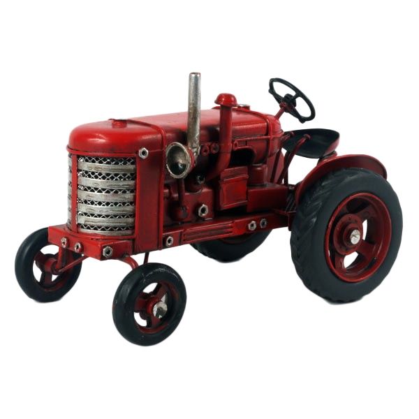 Red Vintage Tractor Scale Model | Black Country Metalworks