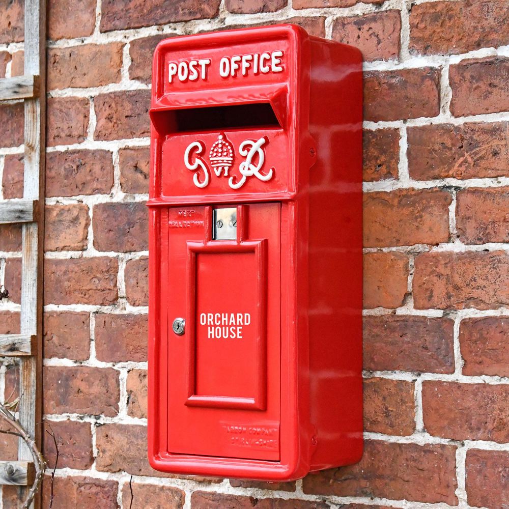 Personalised "Redford Keep" Slim King George Post Box | Black Country ...