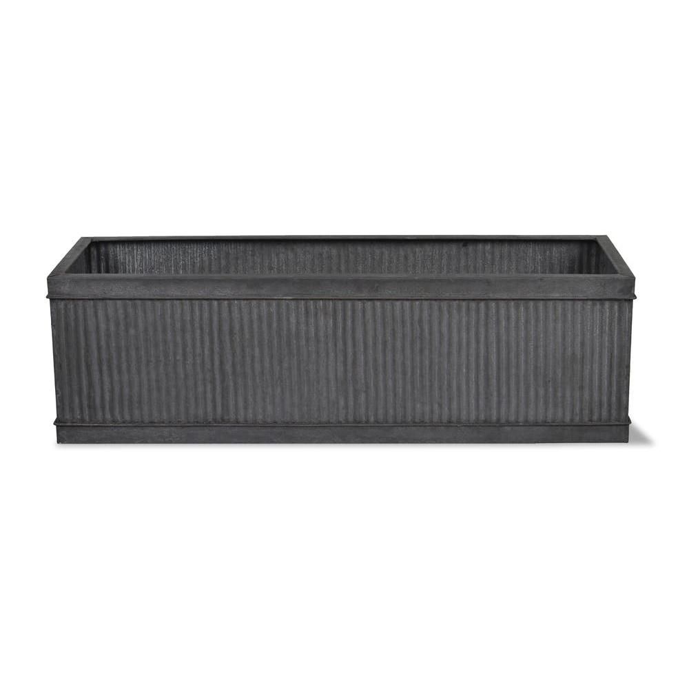 Ribbed Steel Window Trough Planter - 60cm | Black Country Metalworks