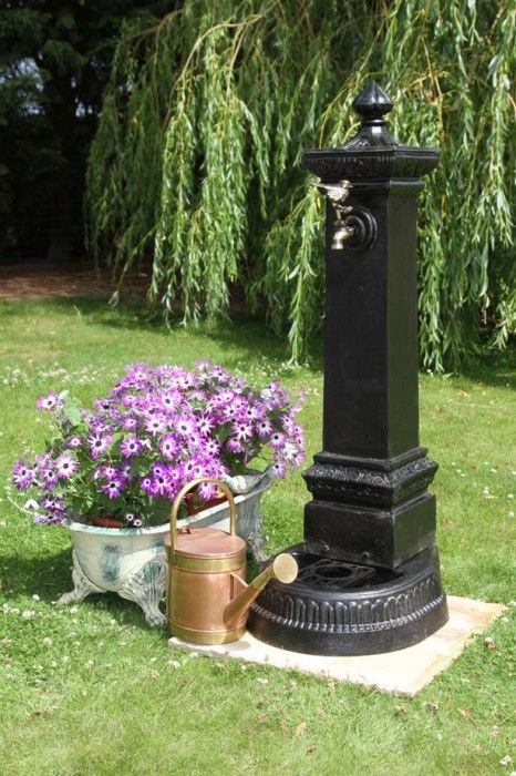 Garden Water Faucet Stands | Cast Iron Garden Water Towers & Faucets ...