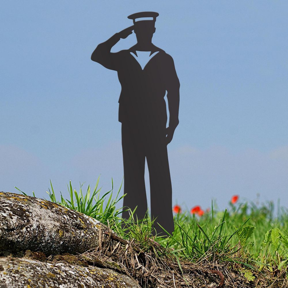 Royal Navy "Officer Salute" Ground Spike in Black Finish | Black ...