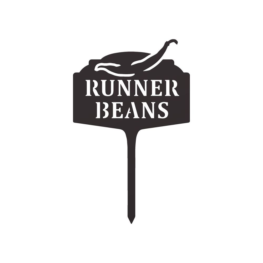 Black "Runner Beans" Vegetable Label | Black Country Metalworks