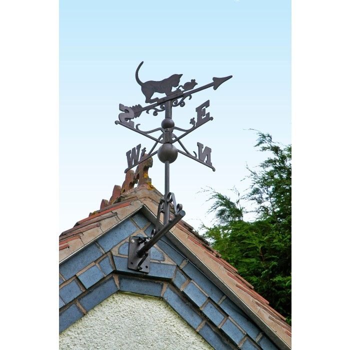 Large Rustic Iron Cat & Mouse Weathervane | Black Country Metalworks