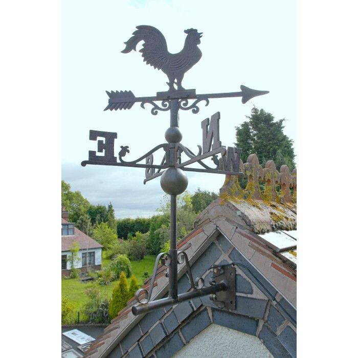 Large Iron Rooster Weathervane In A Rustic Finish | Black Country ...