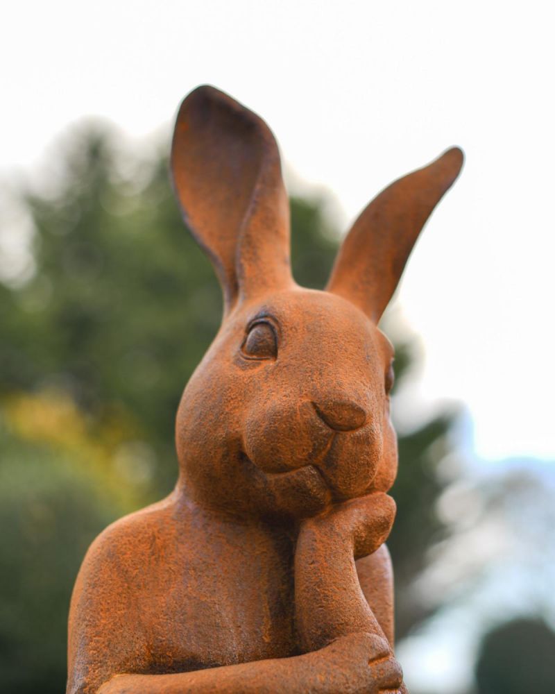 Hare & Rabbit Garden Sculptures | Garden Sculptures & Ornaments | Black ...
