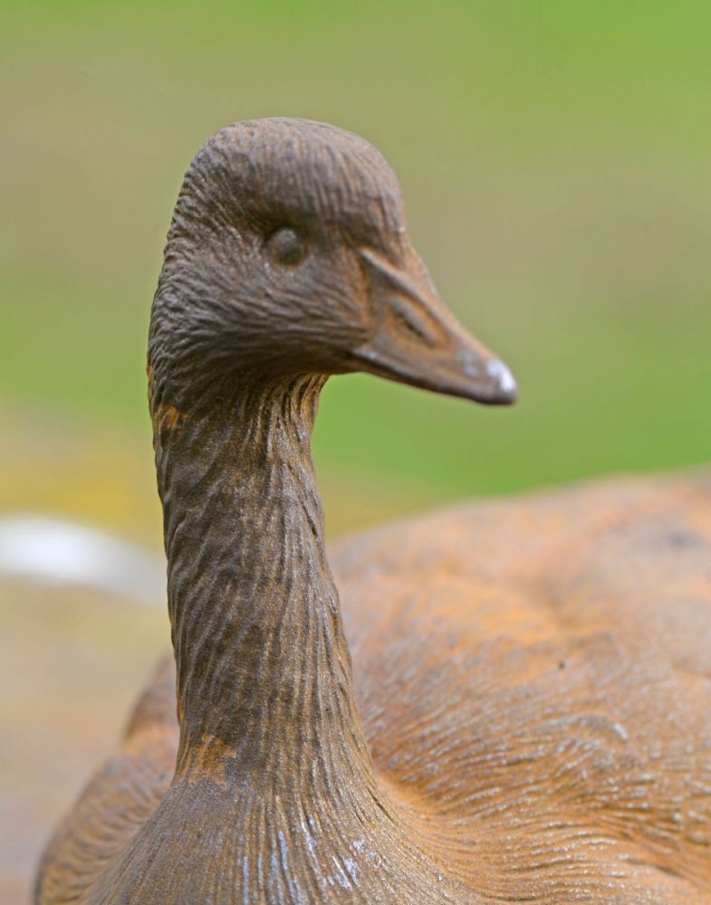 Rustic Cast Iron Duck Garden Sculpture | Black Country Metalworks