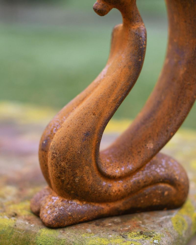 Modern Rustic Cast Iron "Equidistant" Couple Garden Sculpture | Black ...
