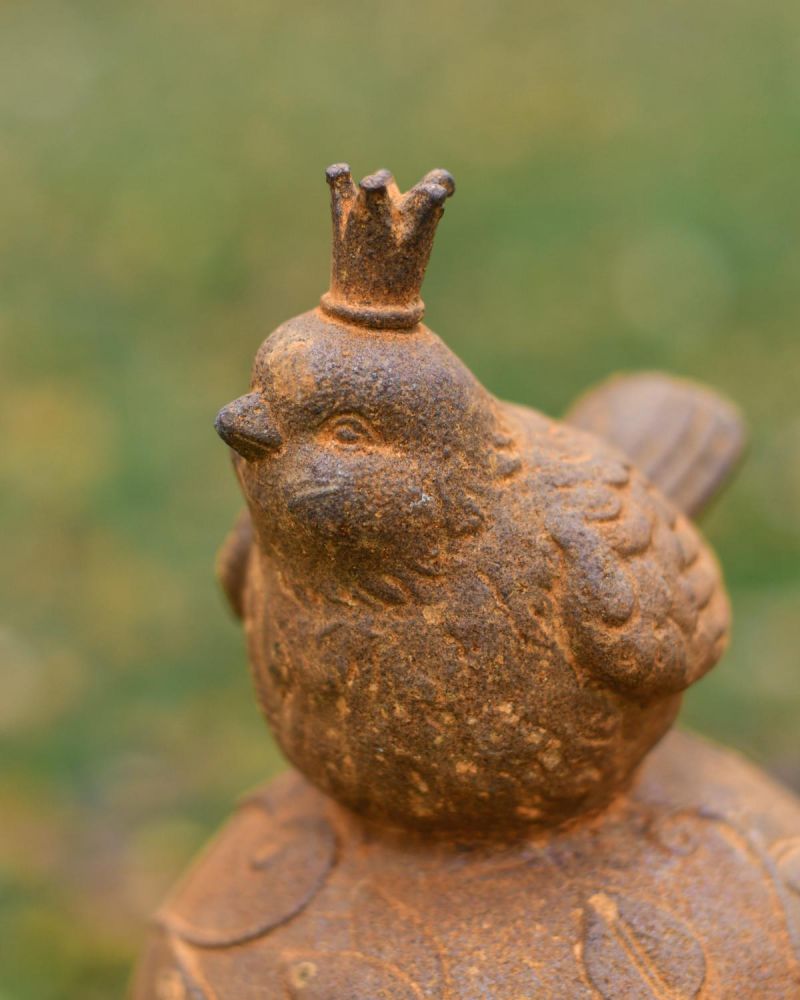 Rustic Cast Iron "Royal Monarch" Bird Garden Sculpture | Black Country ...