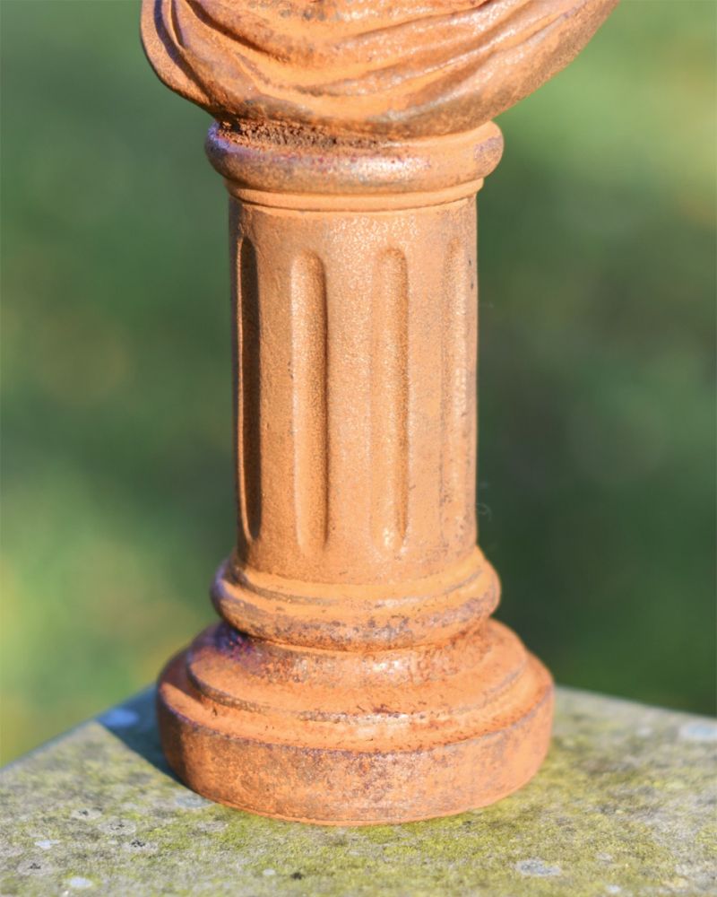 Rustic "Roman Bust" Garden Sculpture | Black Country Metalworks