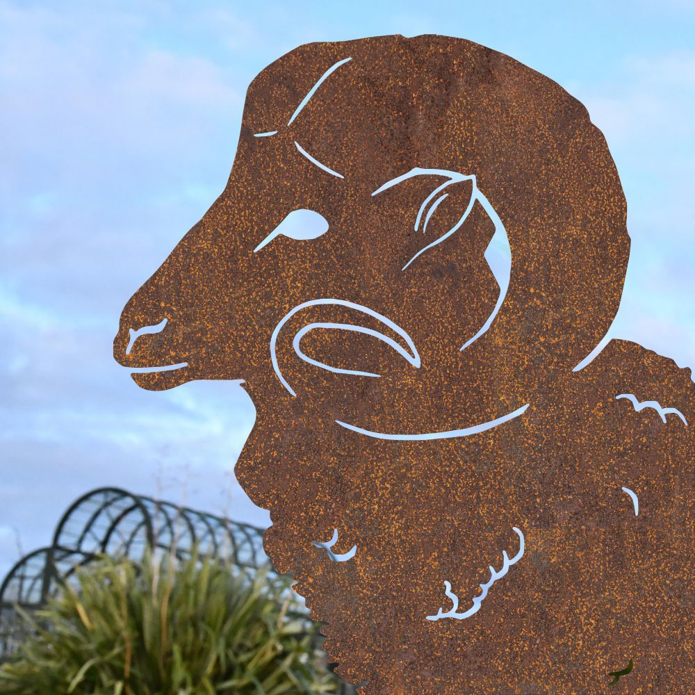 Rustic Large Ram Silhouette | Black Country Metalworks
