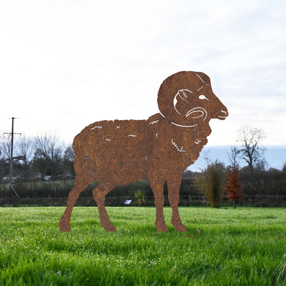 Rustic Large Ram Silhouette | Black Country Metalworks