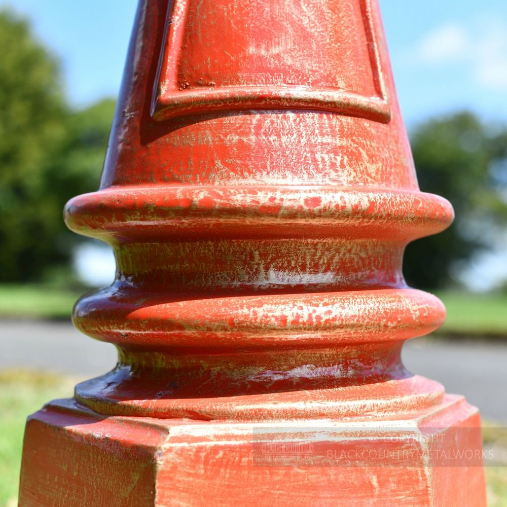 "Lady Arabella" Antique Red Ornate Cast Iron Globe Lamp Post 2.5m ...