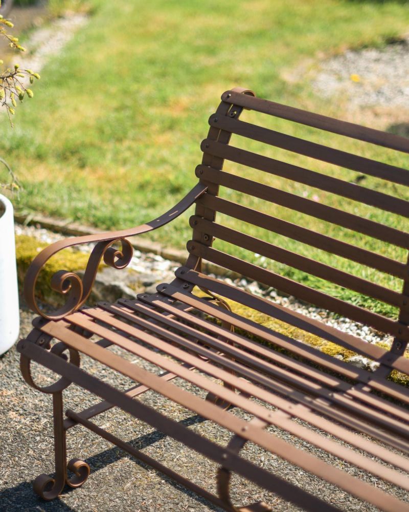 'Chatham' Two Seater Garden Bench - Rustic | Black Country Metalworks