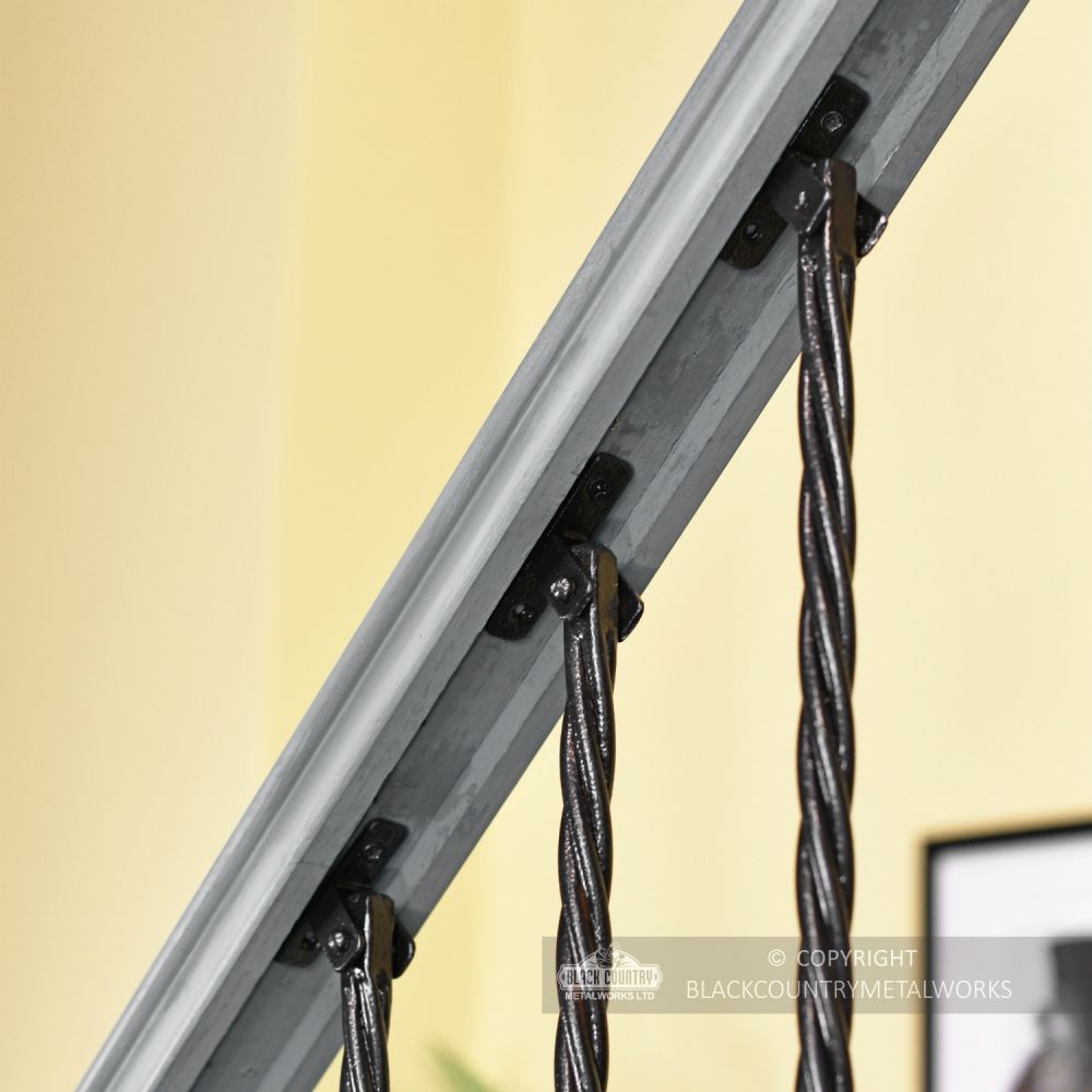 "Grosvenor" Rope Twist Stair Spindle with Brackets | Black Country ...