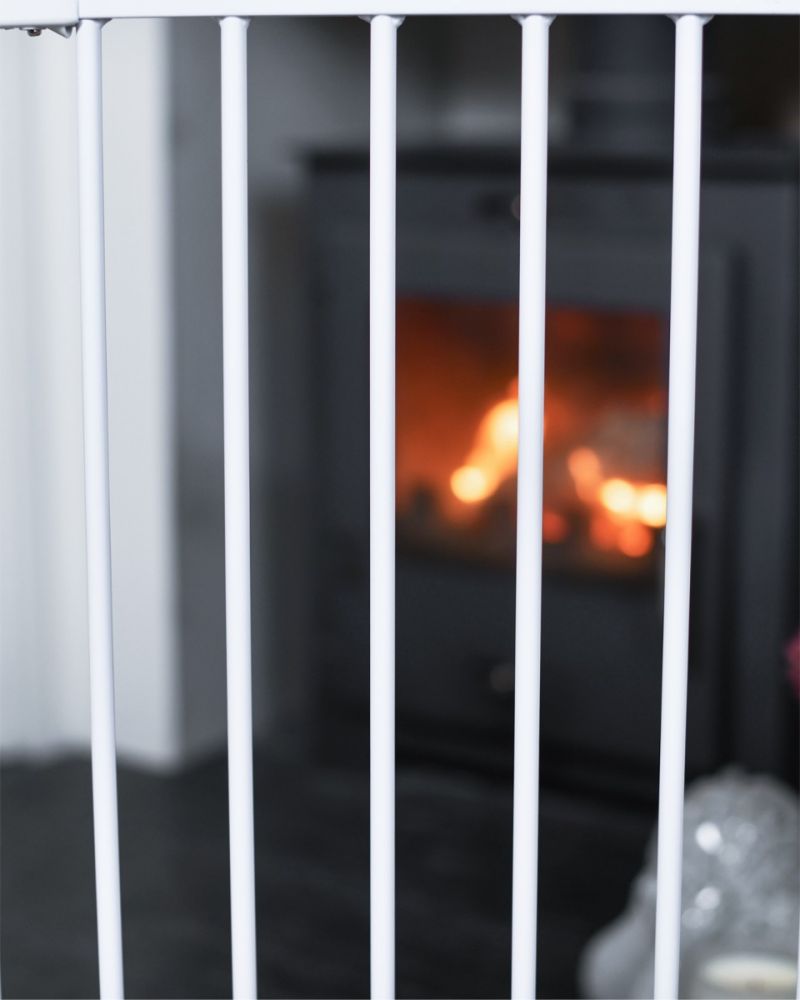 White Five Panel Nursery Fire Guard | Black Country Metalworks