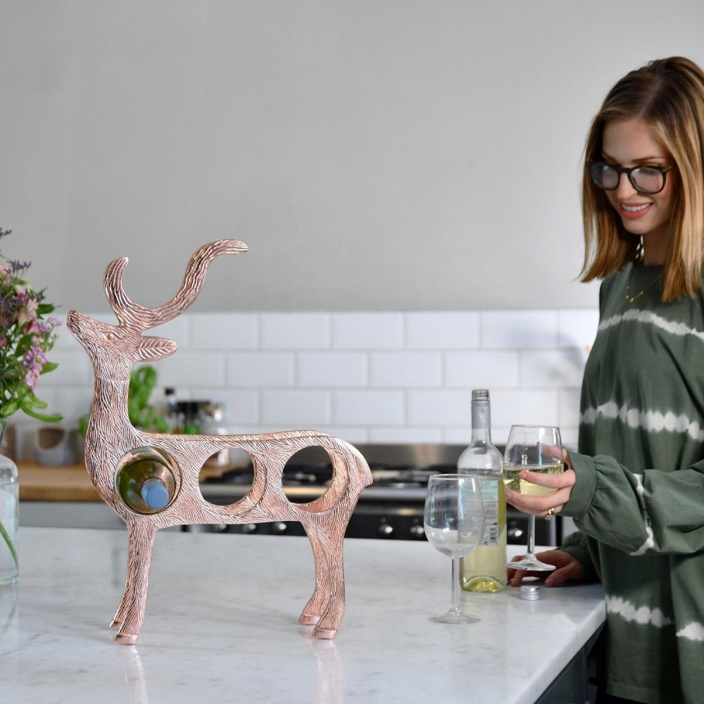 Copper 'Stag' Wine Rack | Black Country Metalworks