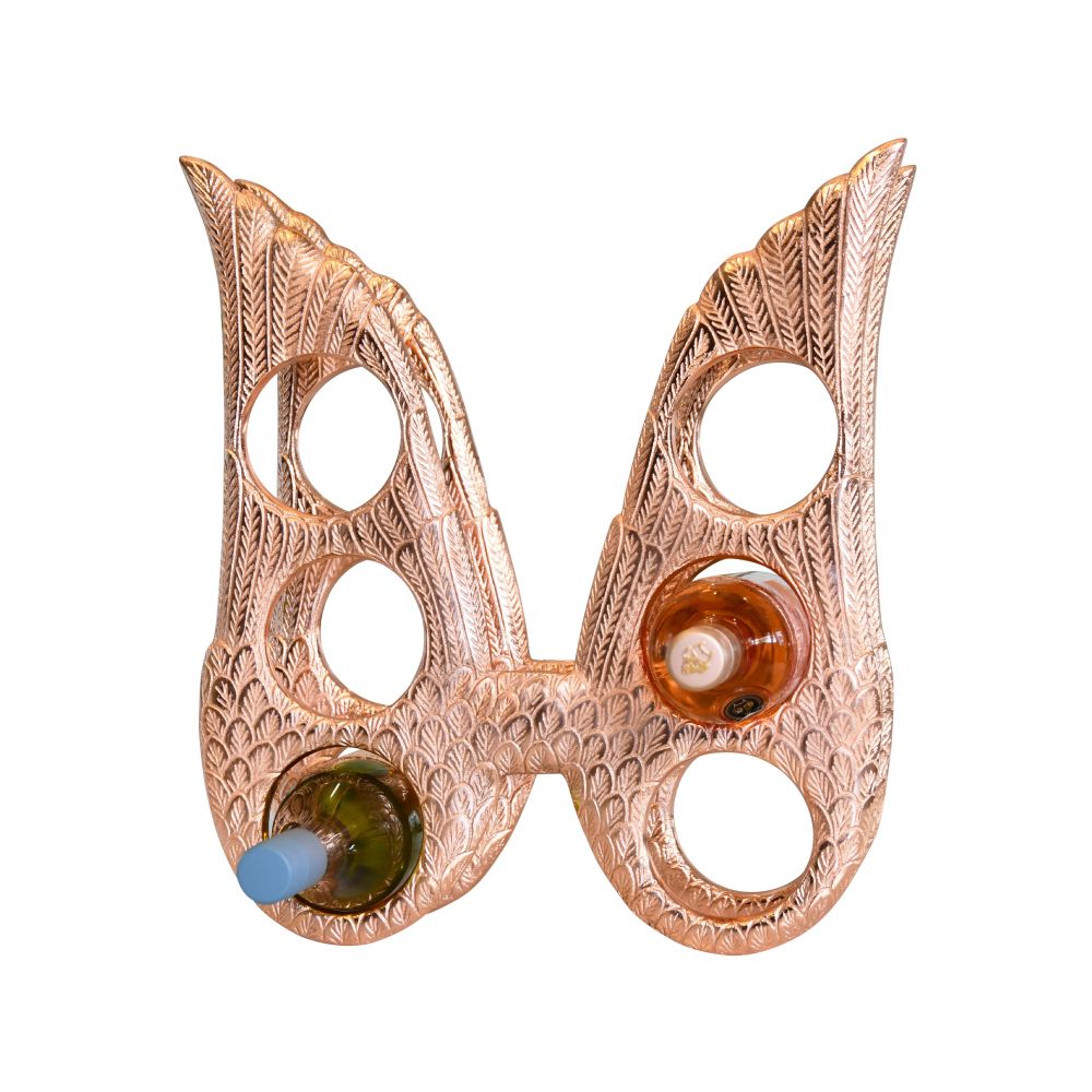 Copper 'Angel Wings' Wine Rack | Black Country Metalworks