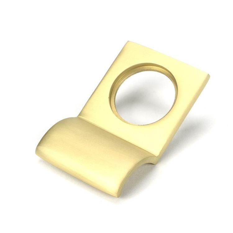 Satin Brass Modern Rim Cylinder Pull - 81mm x 50mm | Black Country ...