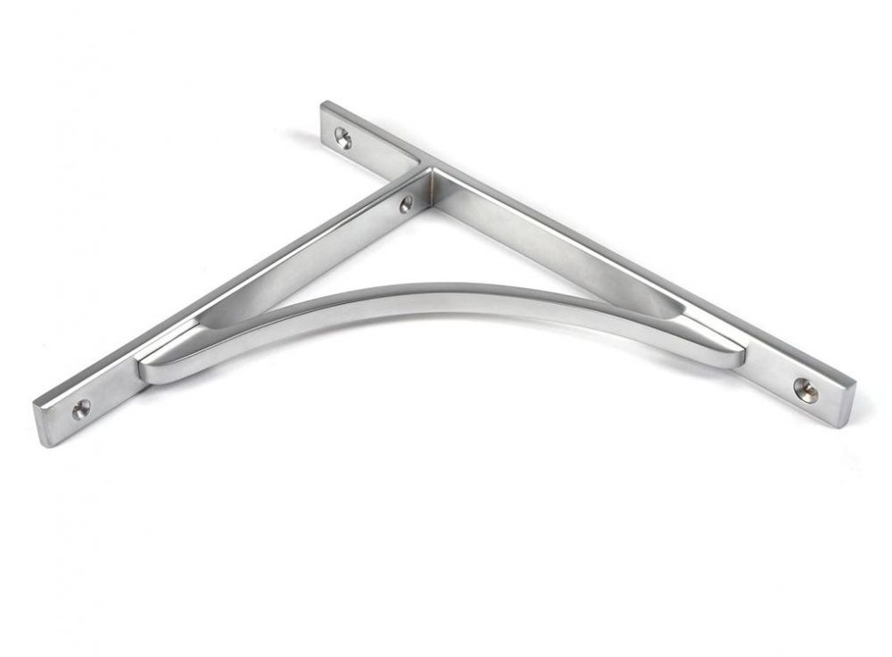 Satin Chrome "Appleton" Traditional Arched Shelf Bracket - 260mm x ...