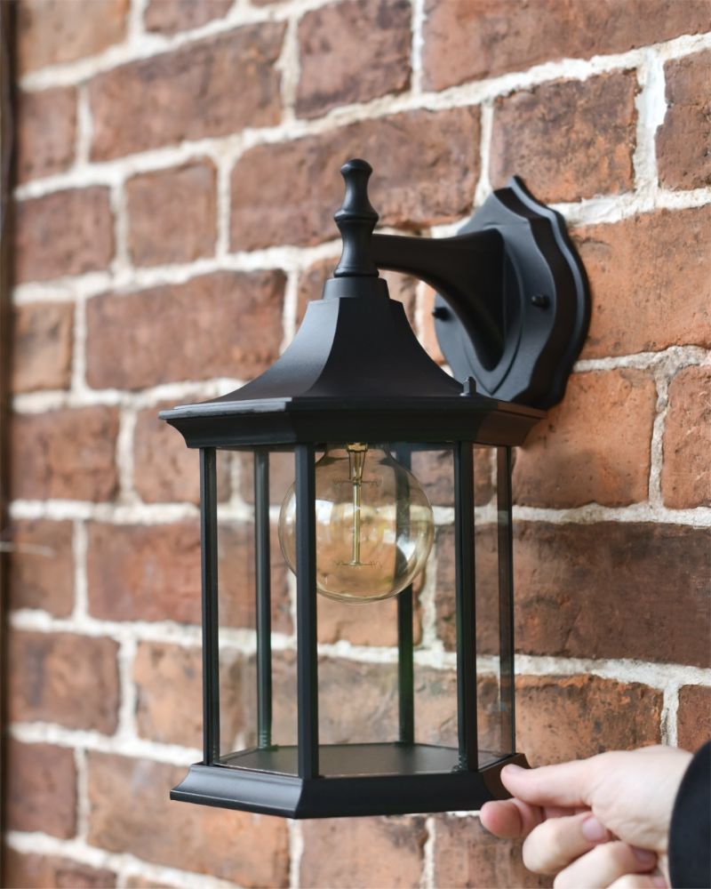 Traditional "Crawford Rise" Top Fix Wall Lantern | Black Country Metalworks