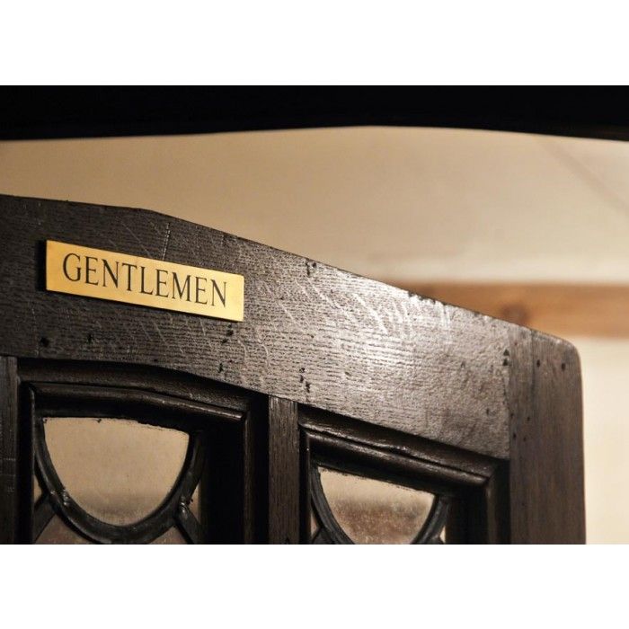 Solid Brass ’Ladies and Gents’ Bathroom signs | Black Country Metalworks