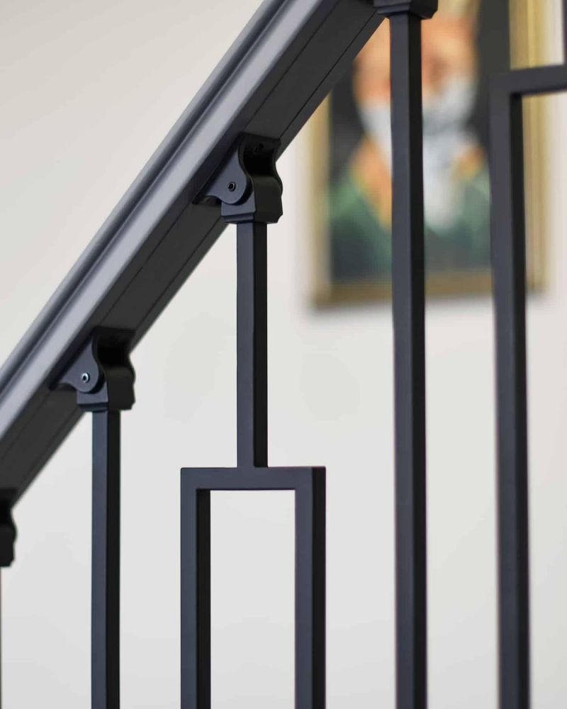 Set of 2 Matte Black "Enfield" Steel Stair Spindles - Pattern 10 ...