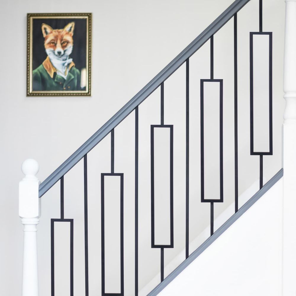 Set of 2 Matte Black "Enfield" Steel Stair Spindles - Pattern 10 ...