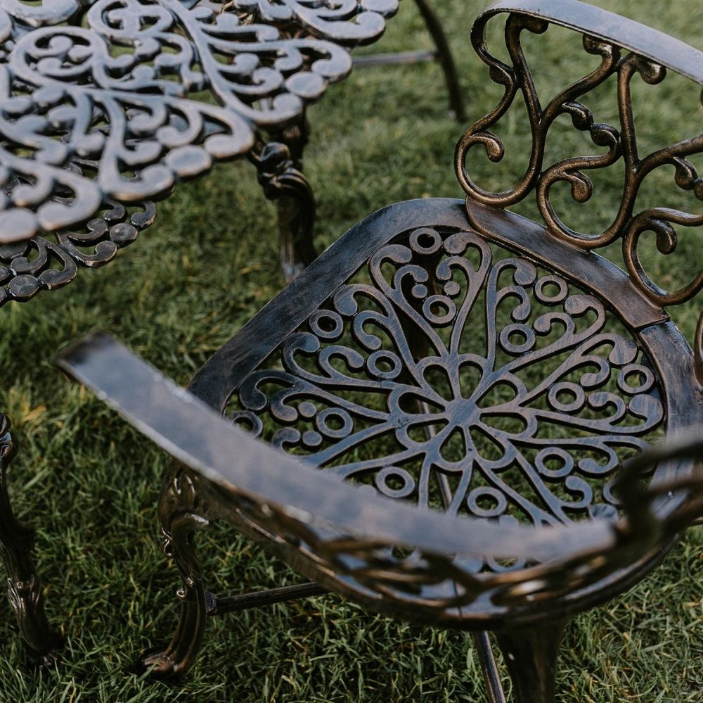 Antique Bronze "Edworth Manor" Four Seater Dining Set | Black Country ...