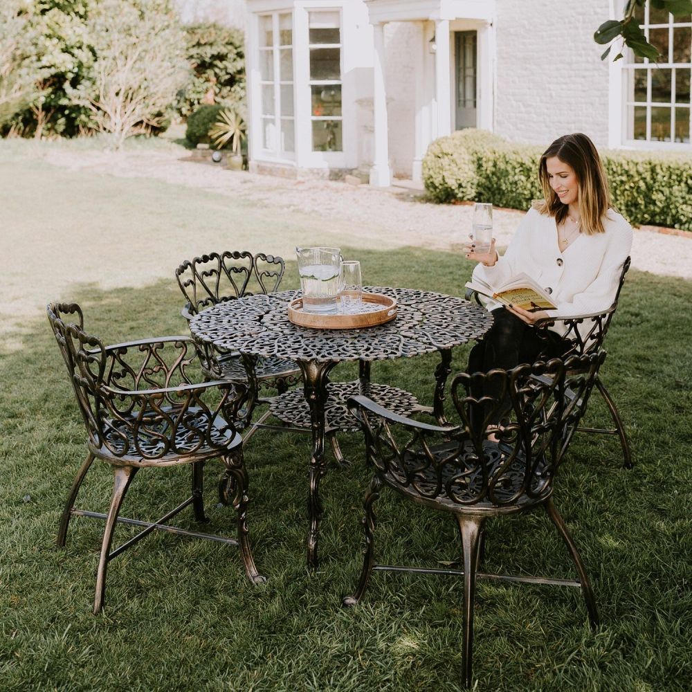 Antique Bronze "Edworth Manor" Four Seater Dining Set | Black Country ...