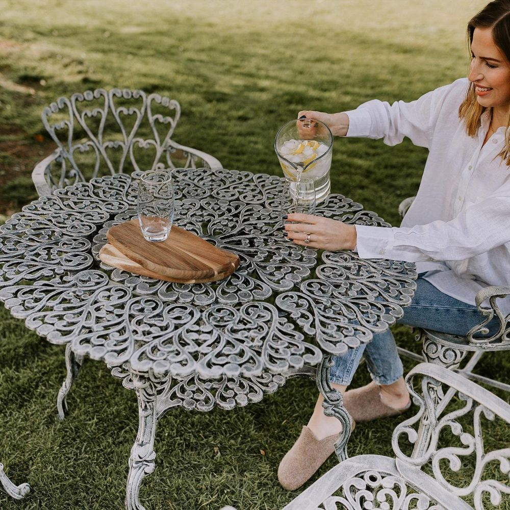 Antique Cream "Edworth Manor" Four Seater Dining Set | Black Country ...