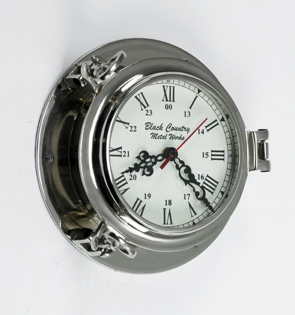 “Quartermaster ” Ships "Bulkhead" Clock | Black Country Metalworks