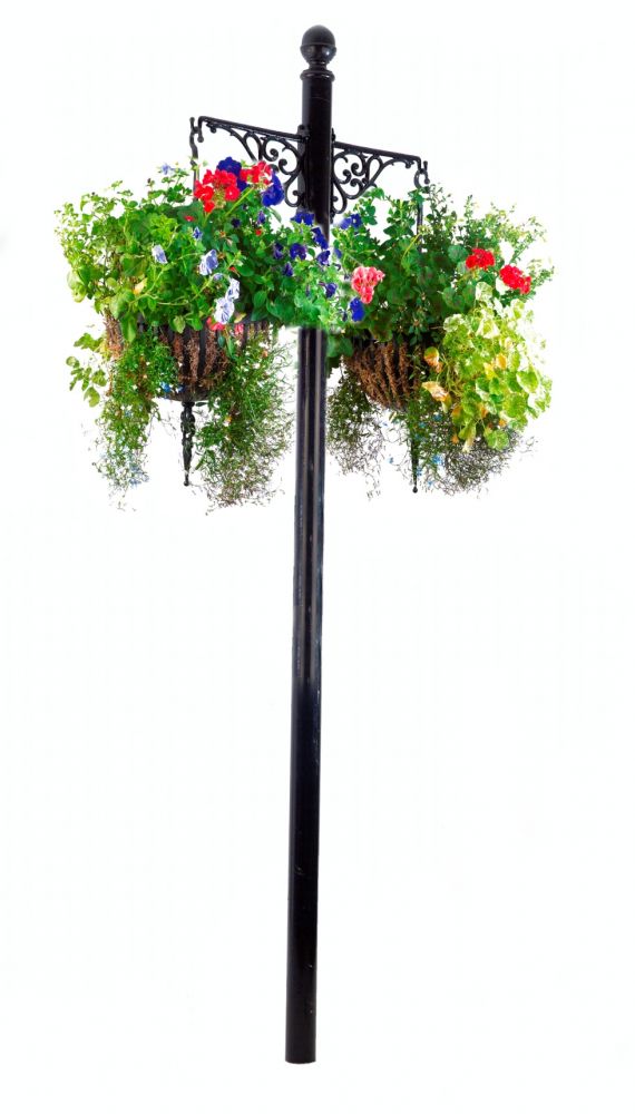 Scroll Design Hanging Basket Bracket | Black Country Metalworks