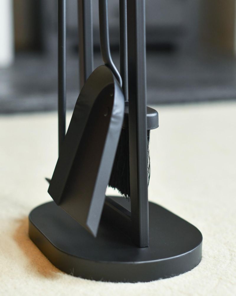 Simplistic Contemporary Fireside Companion Set 70cm | Black Country ...