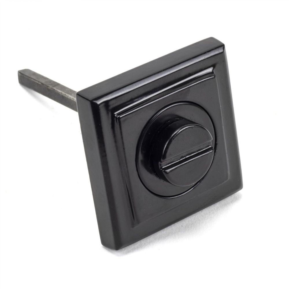 Sleek Black Square Thumbturn Set with Plain Cover | Black Country ...