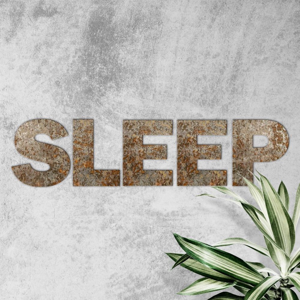 'SLEEP' Rustic Finish Metal Letters | Black Country Metalworks