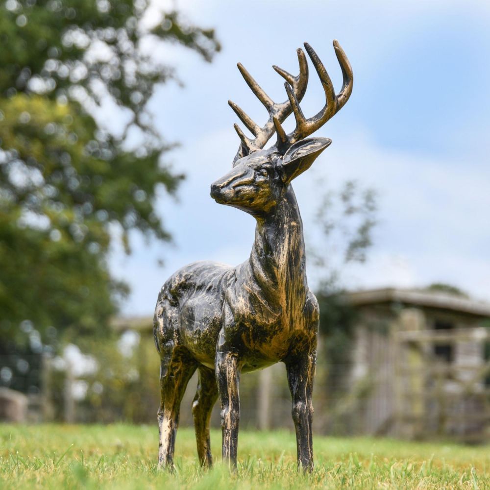 Deer Sculptures | Stag & Doe Statues | Life Size | Black Country Metalworks