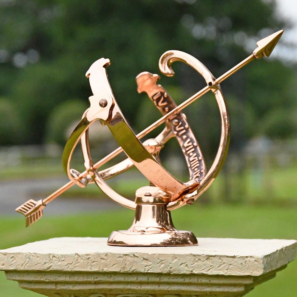 Polished Copper Armillary - 17cm | Black Country Metalworks