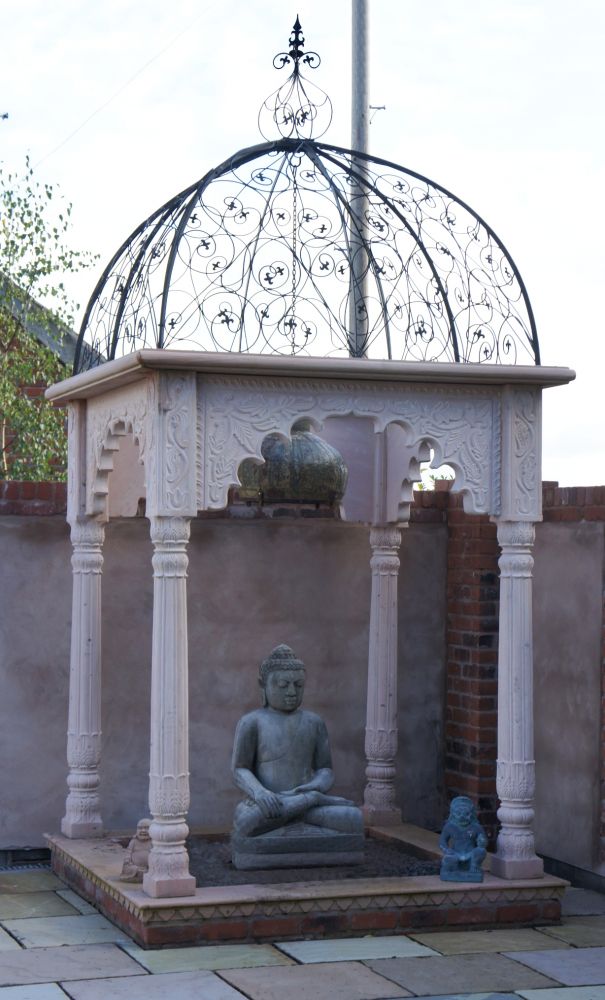 "Buddha's Seat" Stone Garden Temple Gazebo | Black Country Metalworks
