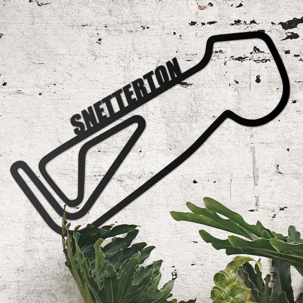Snetterton Race Track Steel Black Wall Art - 48cm | Black Country ...