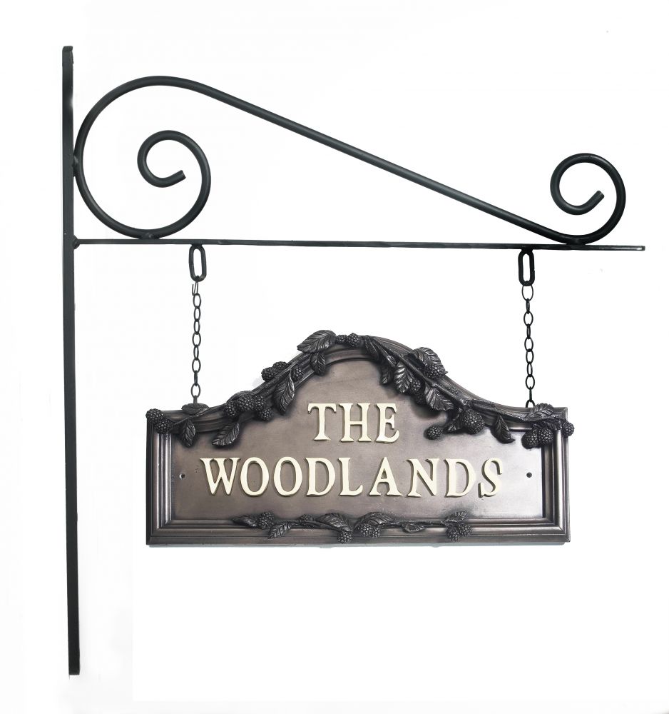 Bronze Bramble Double Sided House Name Sign | Black Country Metalworks
