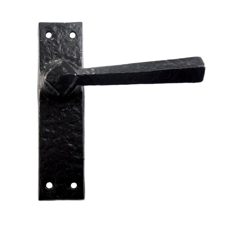 "Brookston" Square Cast Iron Lever Handle | Black Country Metalworks